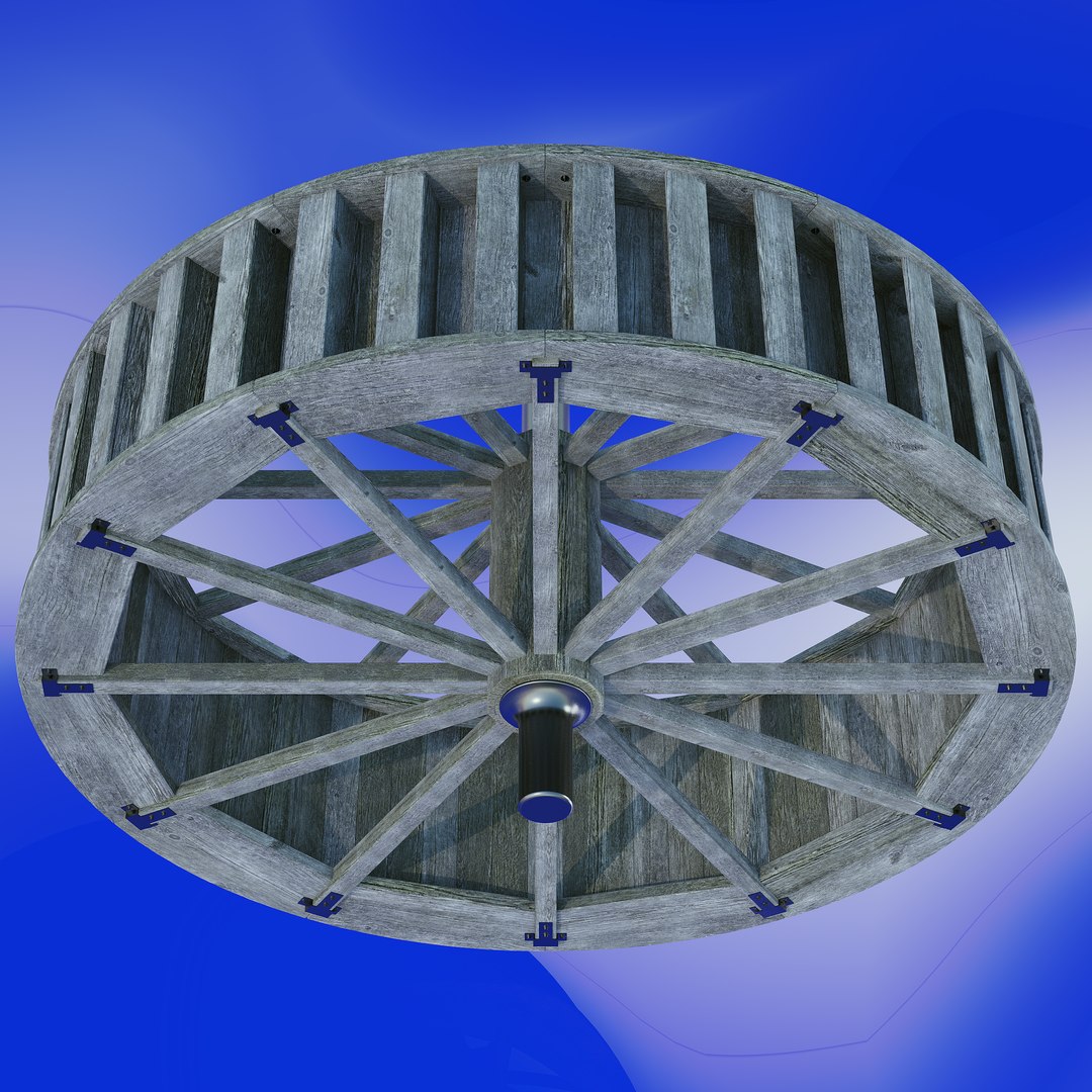 3D Mill wooden wheel - TurboSquid 1742858