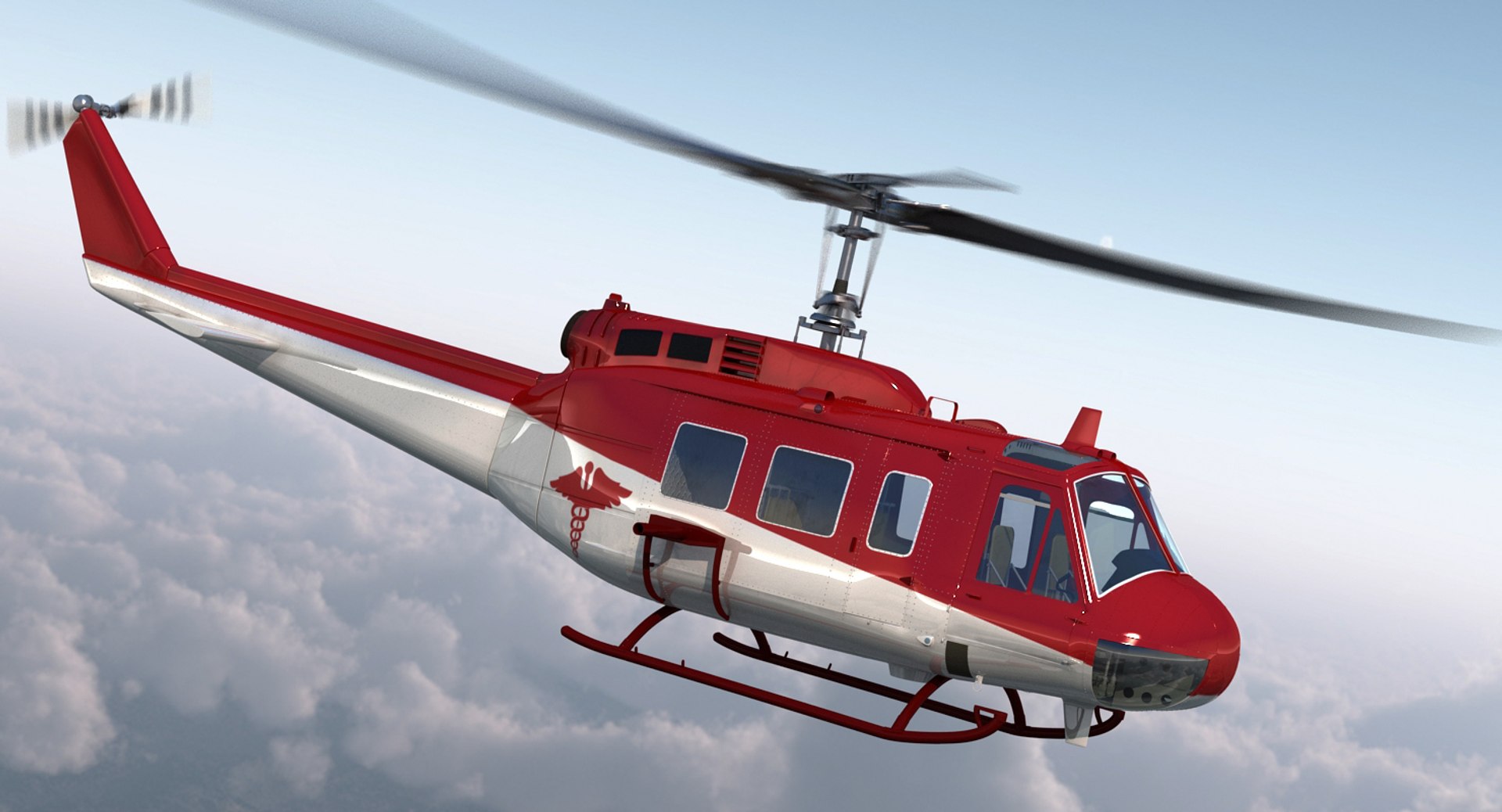 Air Medical Helicopter Bell 3D Model - TurboSquid 1187462
