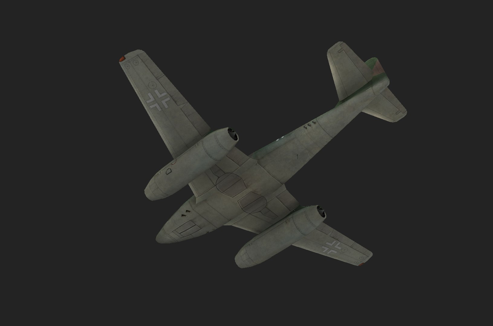 3D Messerschmitt Me-262 Painted Game Model Low-poly 3D Model Low-poly ...