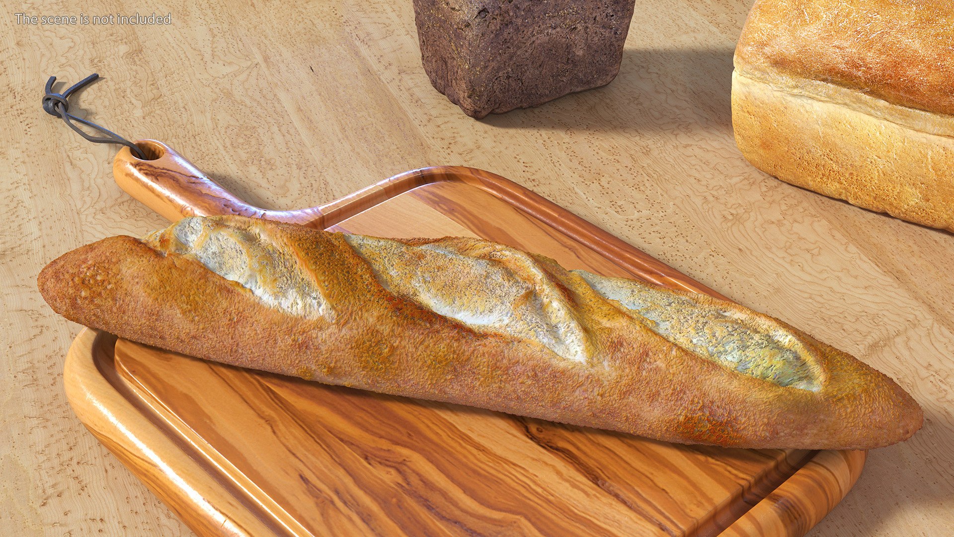 French Baguette Bread Model - TurboSquid 2214660