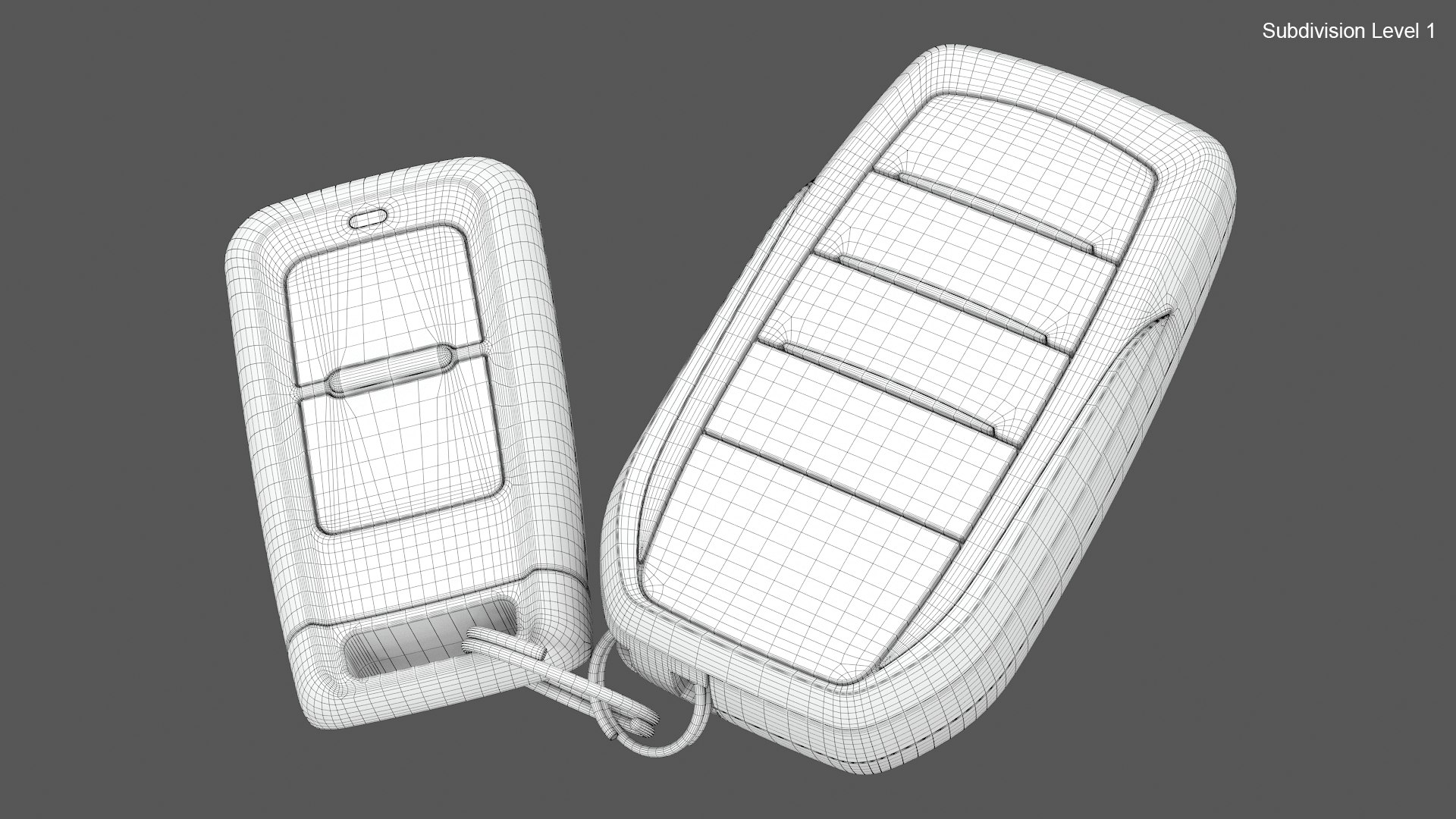 3D Car Key 03 With Webasto Remote Model - TurboSquid 2135287