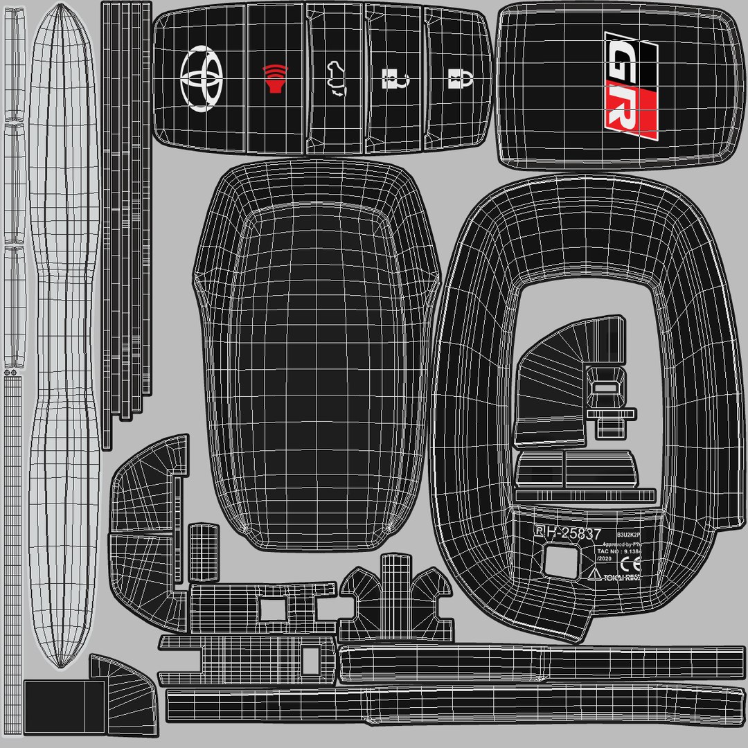 3D Car Key 03 With Webasto Remote Model - TurboSquid 2135287