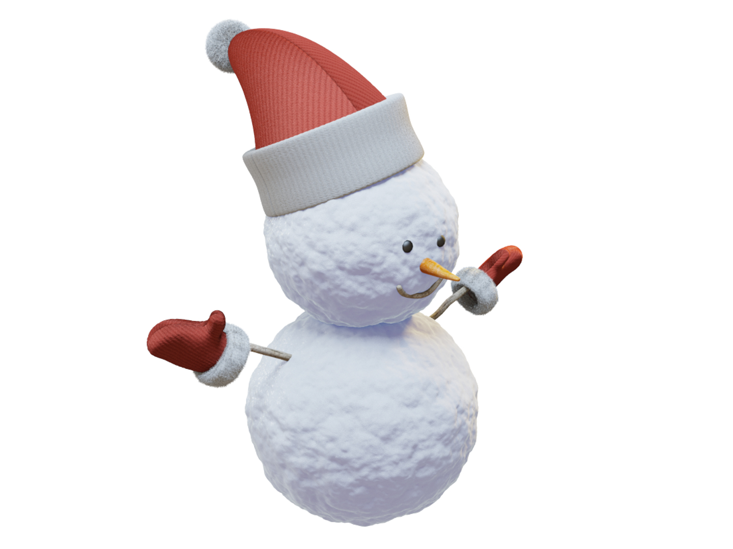 3d Model Snowman Hair Fur