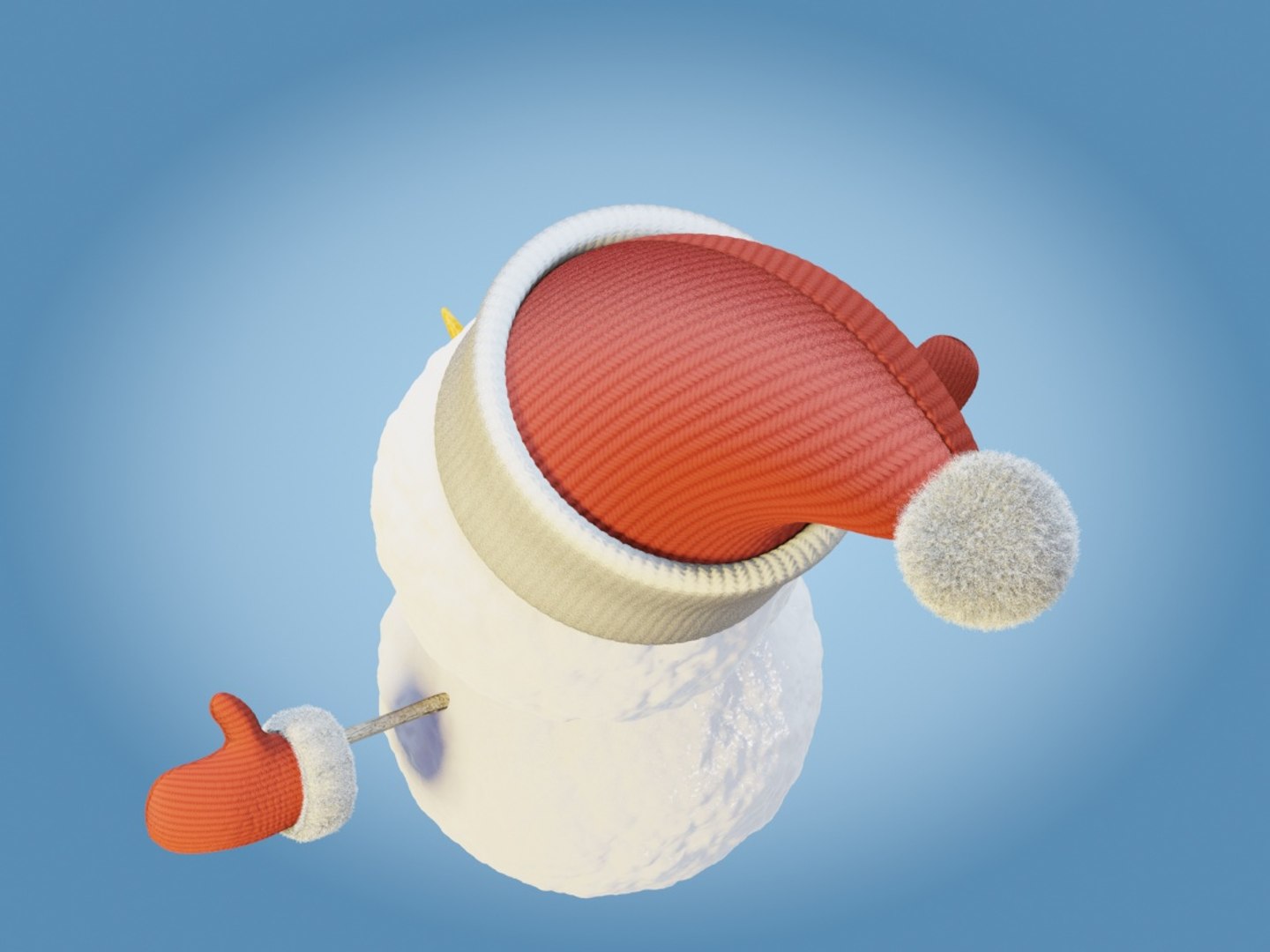 3d Model Snowman Hair Fur