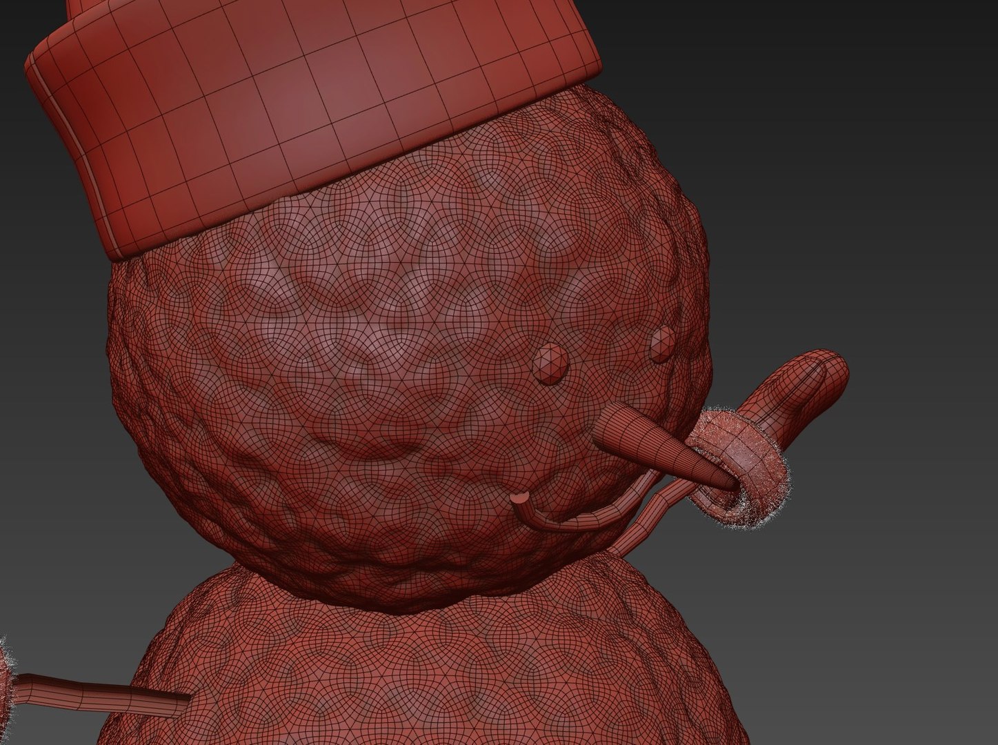 3d Model Snowman Hair Fur