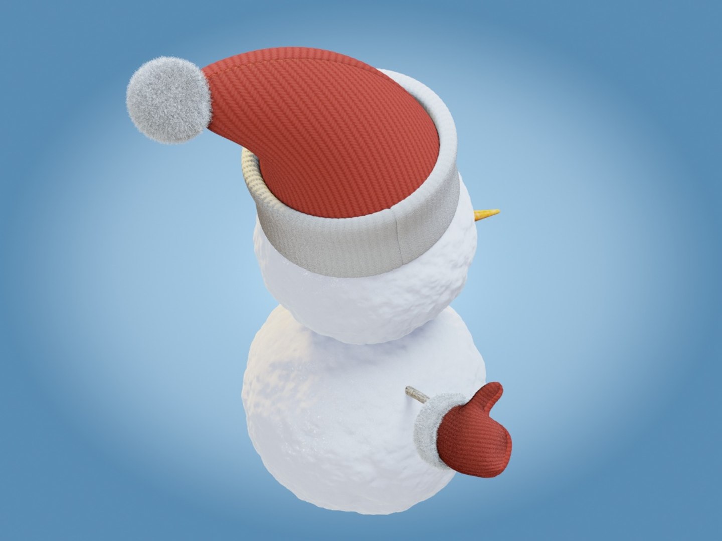 3d Model Snowman Hair Fur