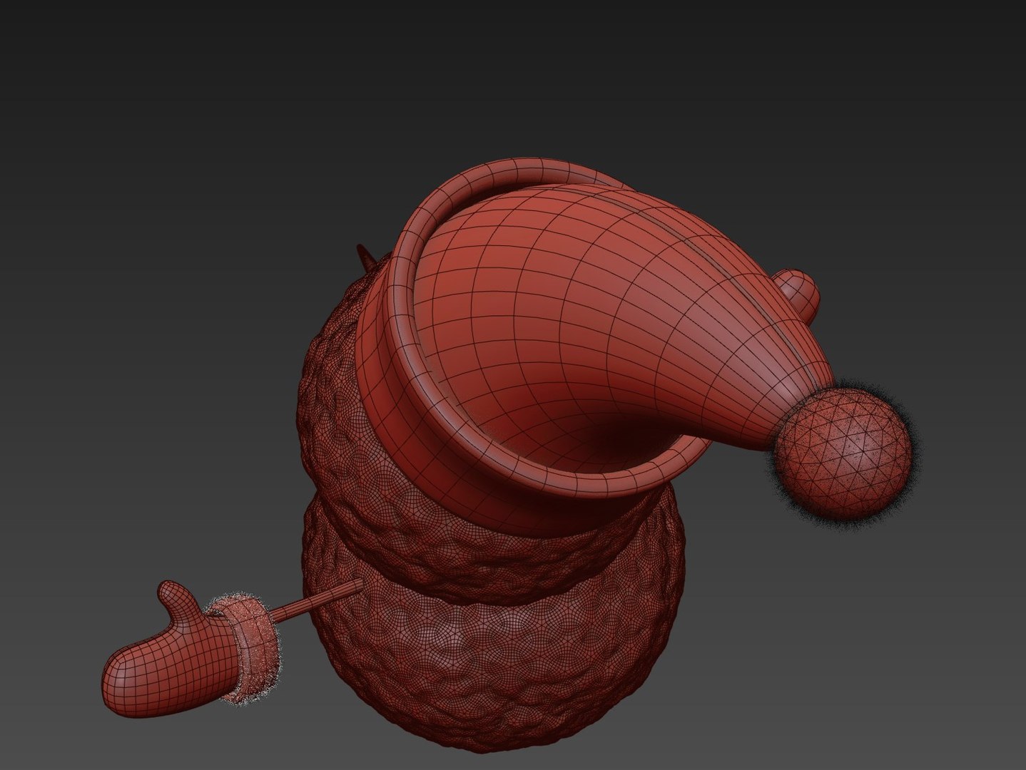 3d Model Snowman Hair Fur