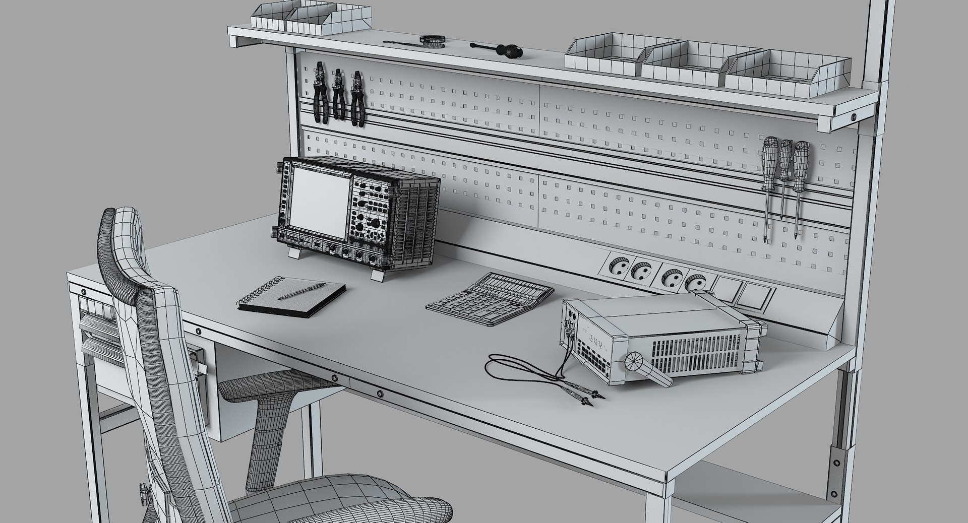 3d Model Electronics Workbench