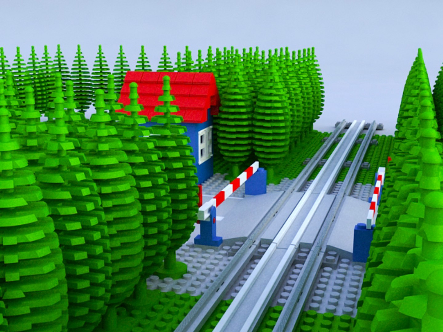 Lego Scene Train 3d Max