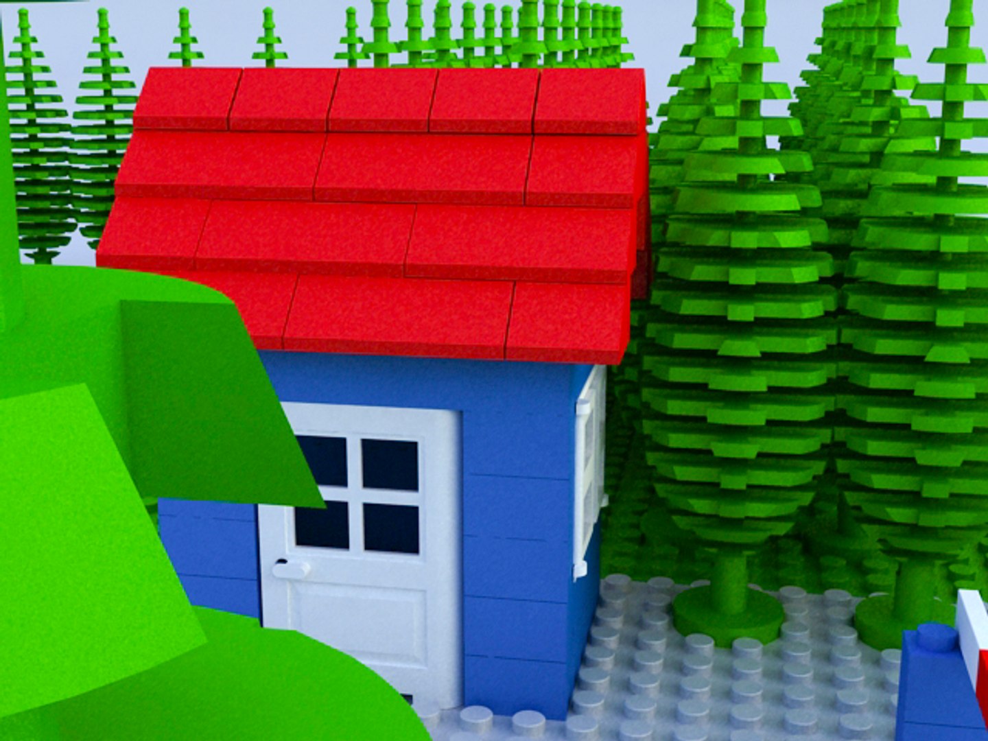 Lego Scene Train 3d Max