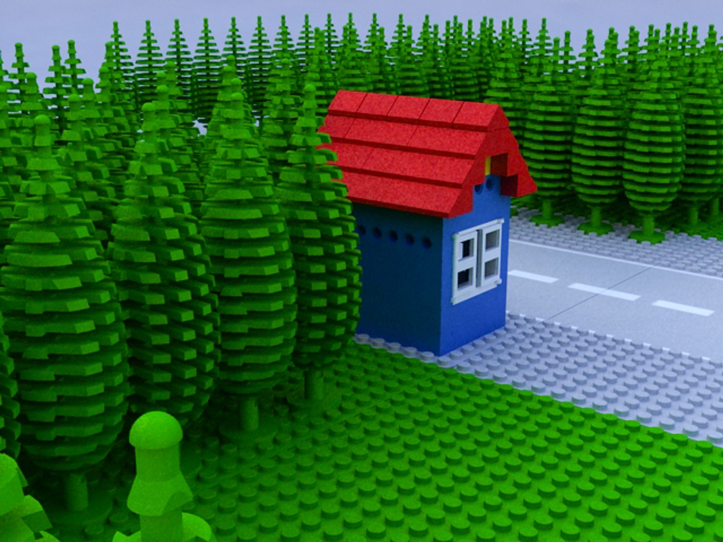 Lego Scene Train 3d Max