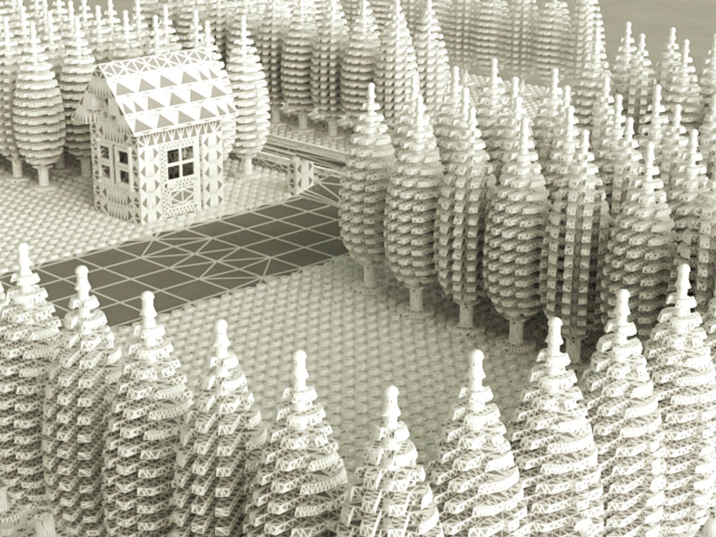 Lego Scene Train 3d Max