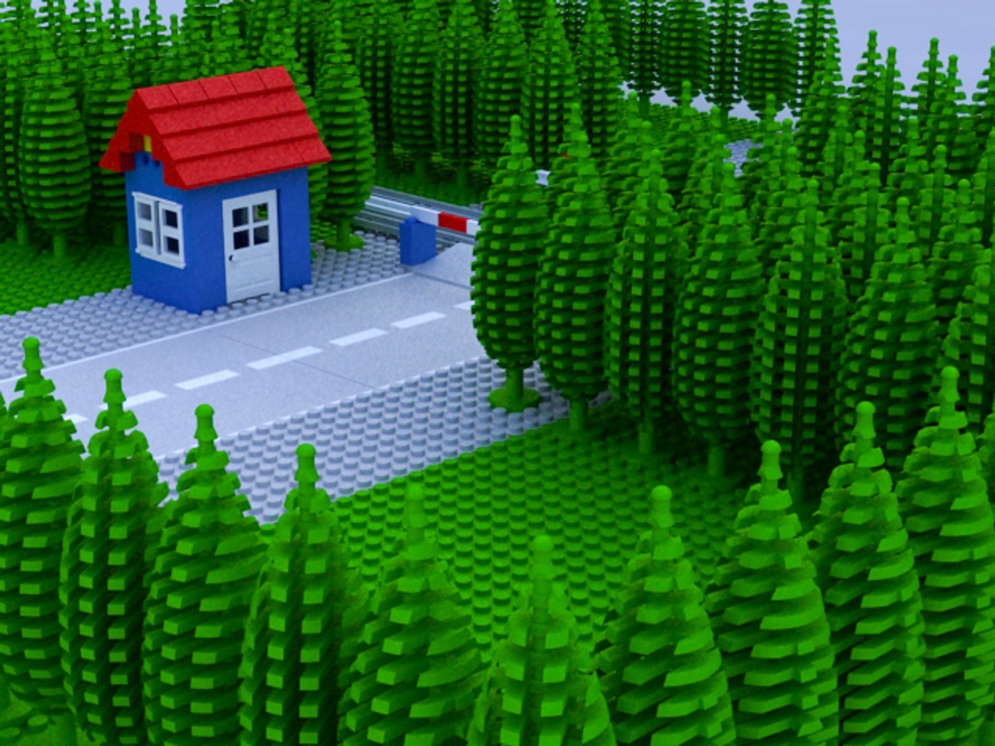 Lego Scene Train 3d Max