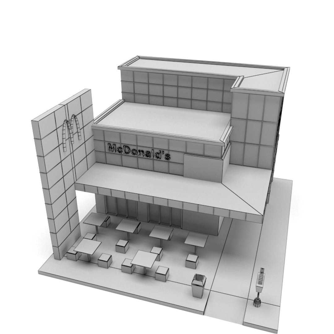3D Mcdonald S Building Polys Model - TurboSquid 1338282