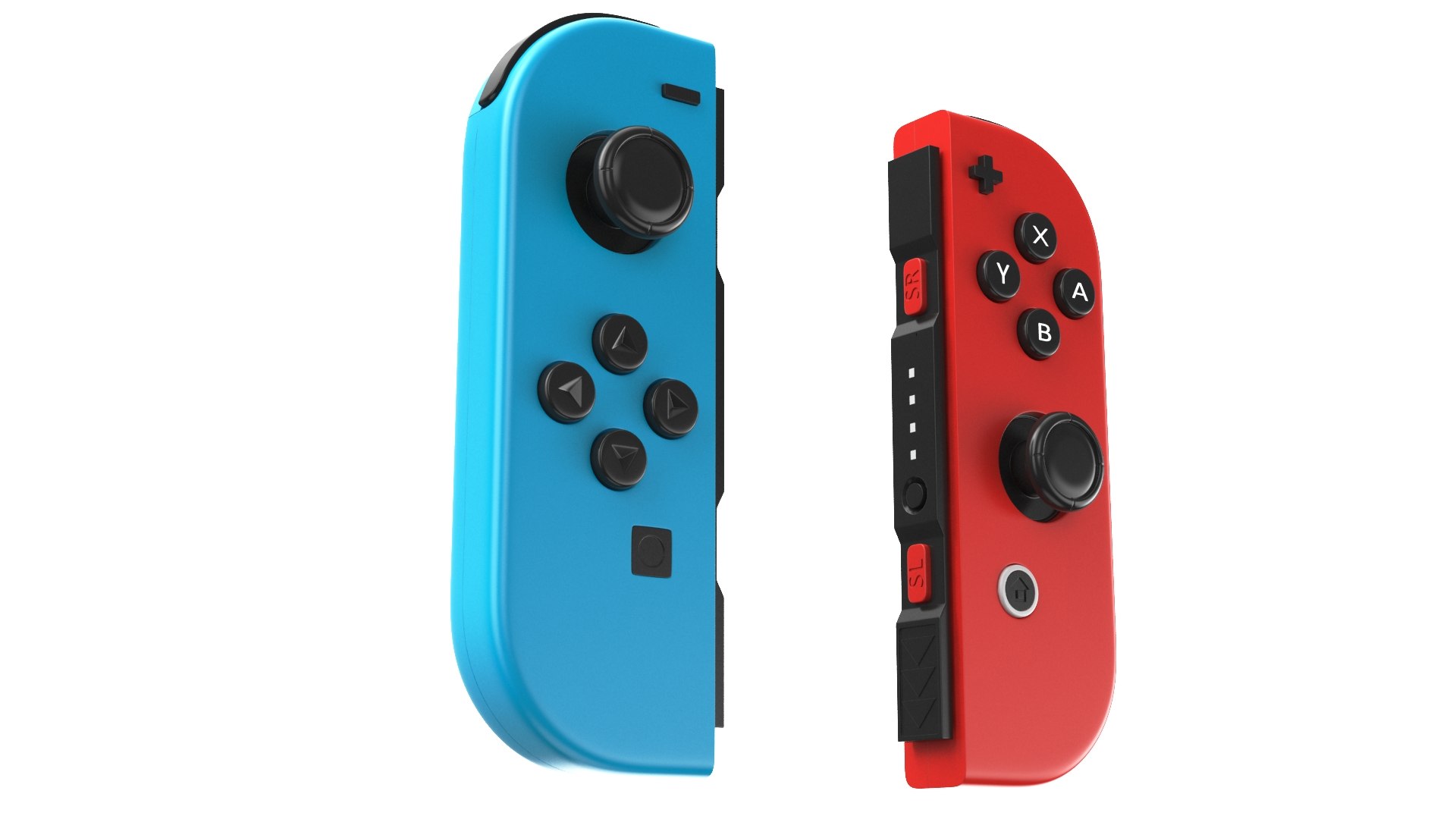 Detailed Nintendo Switch Red And Blue 3D Model - TurboSquid 2168049