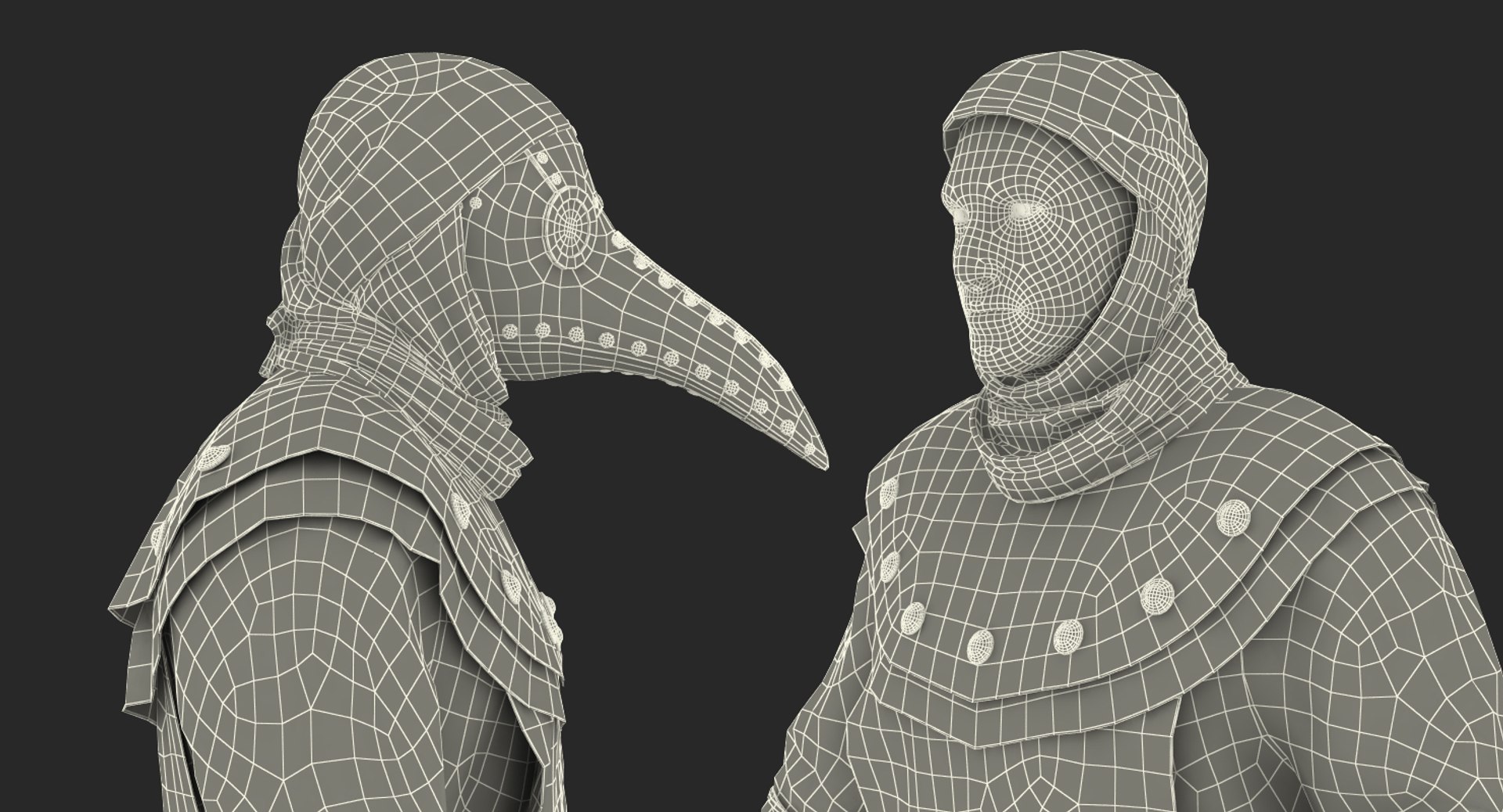3D model plague doctor rigged - TurboSquid 1209495