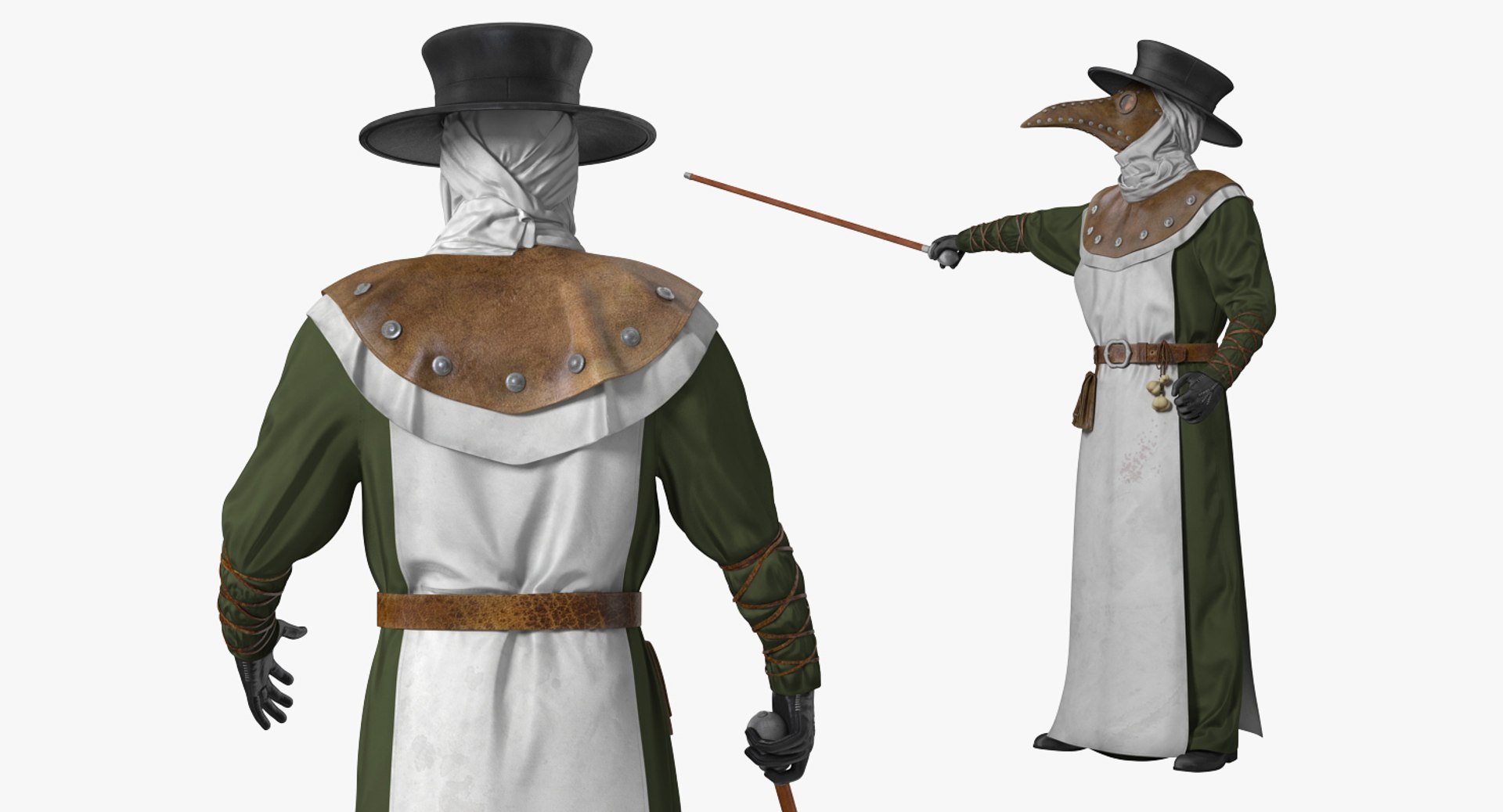 3D Model Plague Doctor Rigged - TurboSquid 1209495