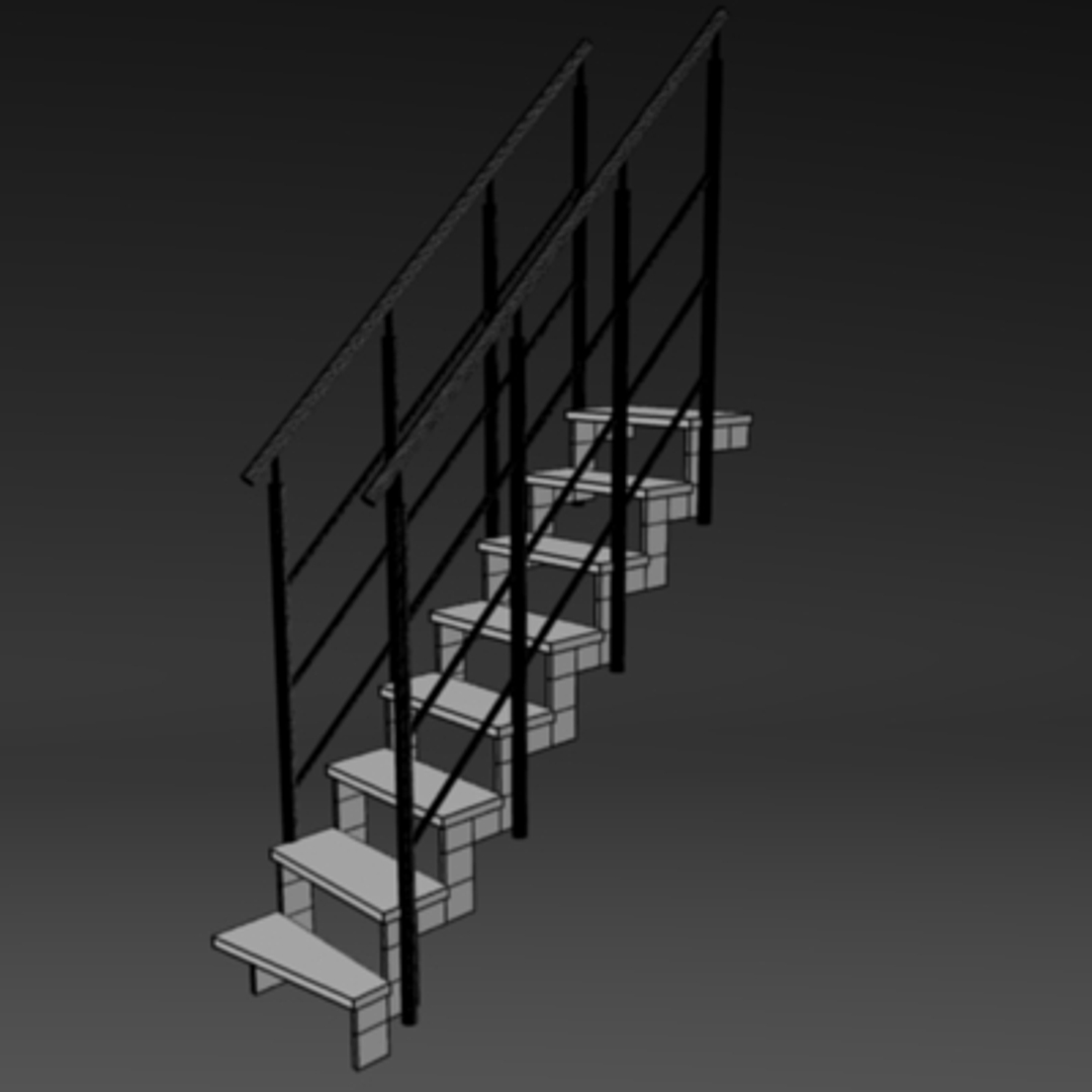 3d model of stairs