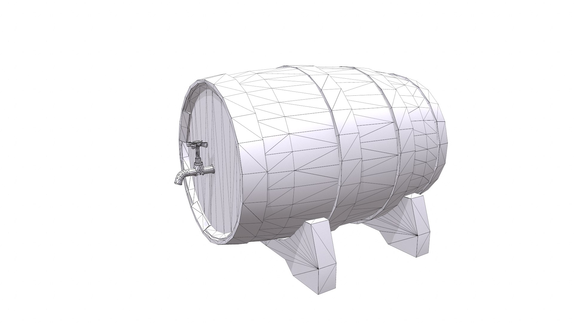 Free Beer Barrel Low-poly PBR 3D Model - TurboSquid 2094774