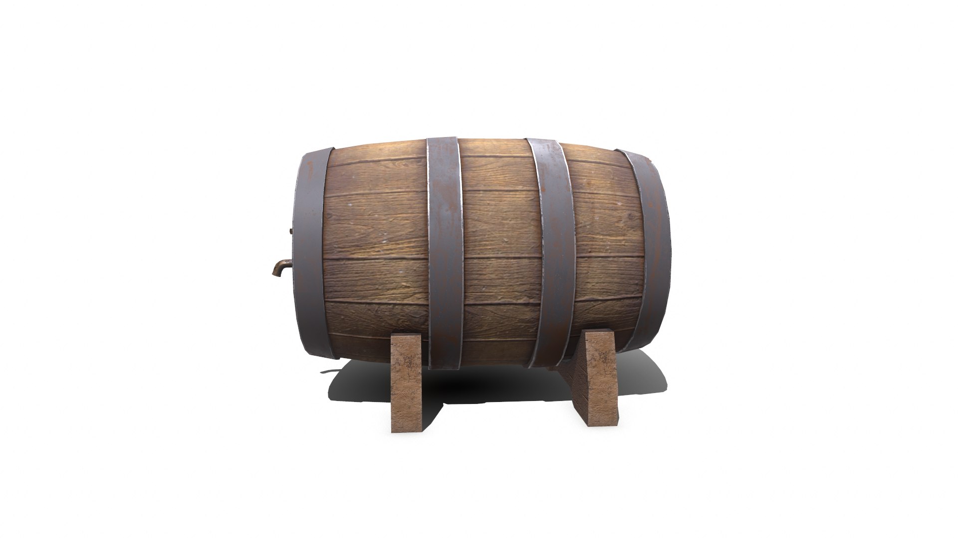 Free Beer Barrel Low-poly PBR 3D Model - TurboSquid 2094774