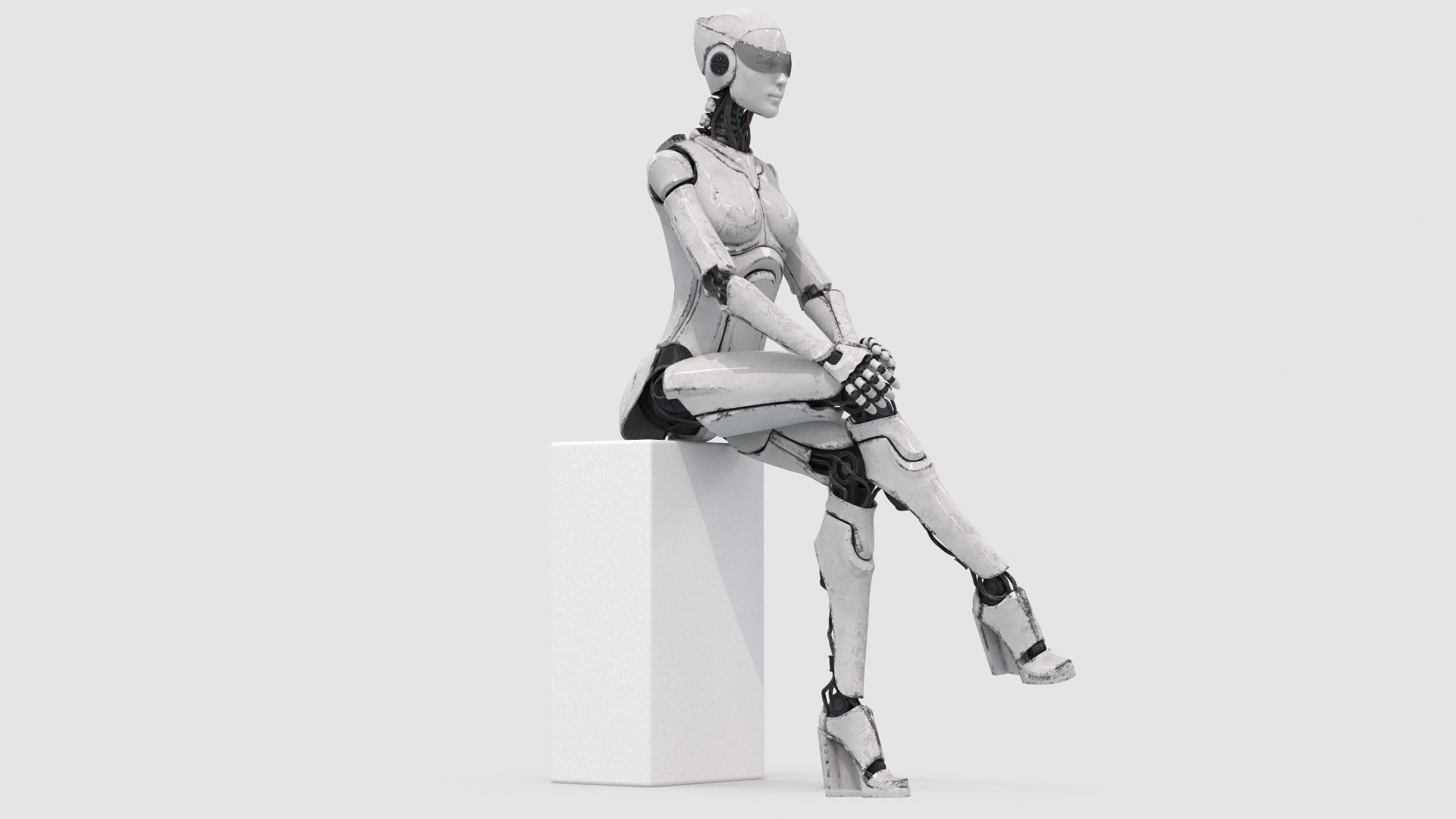 Female Cyborg Robot Rig 3D Model - TurboSquid 2258549