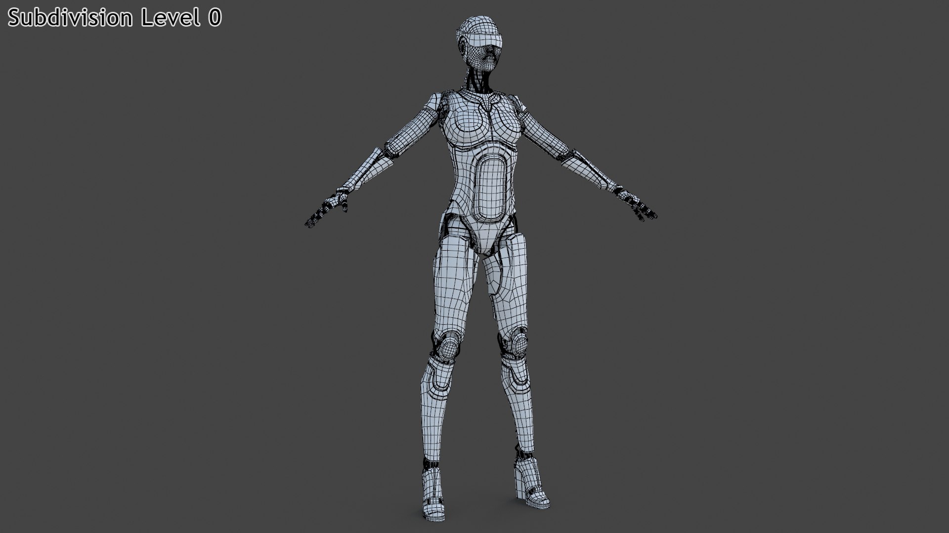 Female Cyborg Robot Rig 3D Model - TurboSquid 2258549