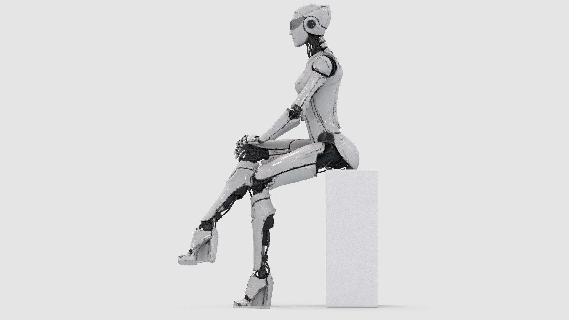 Female Cyborg Robot Rig 3D Model - TurboSquid 2258549