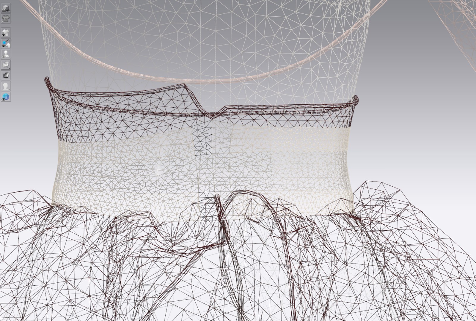 Layered dress with an Arabic Sadu print 3D - TurboSquid 1927030