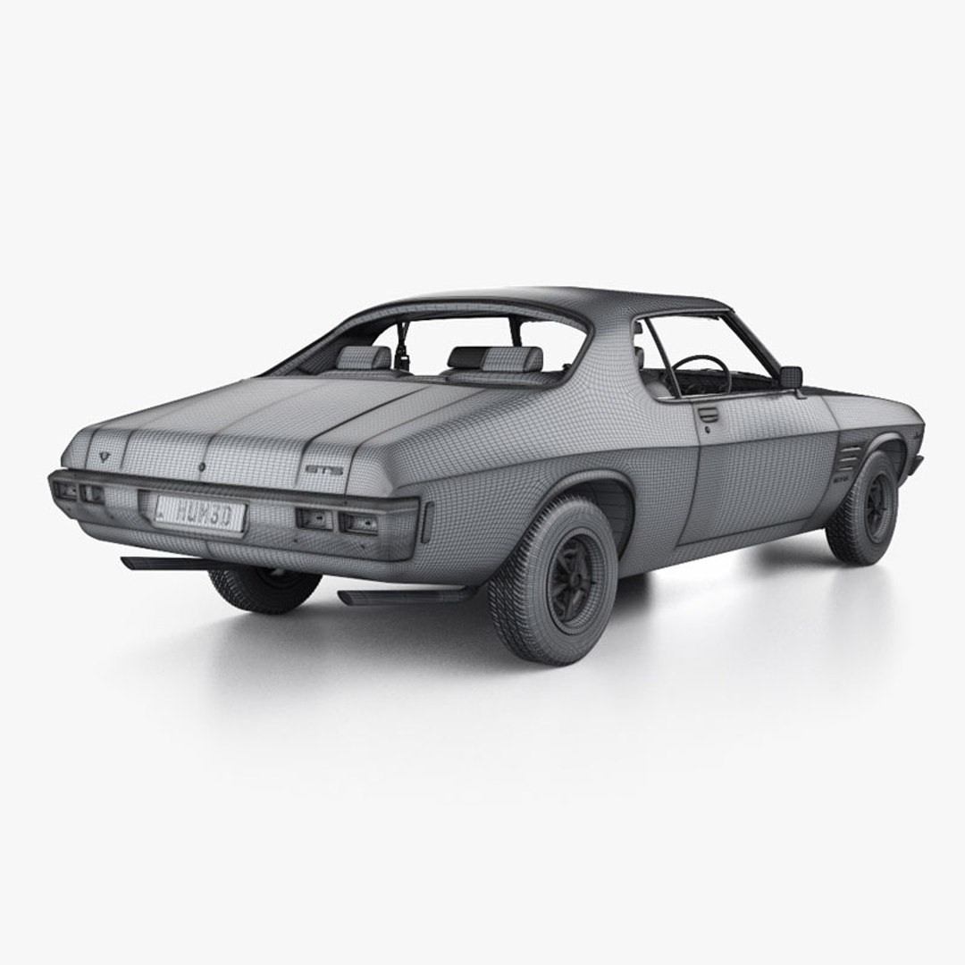 Holden Monaro Coupe GTS 350 With HQ Interior And Engine 1971 3D Model ...