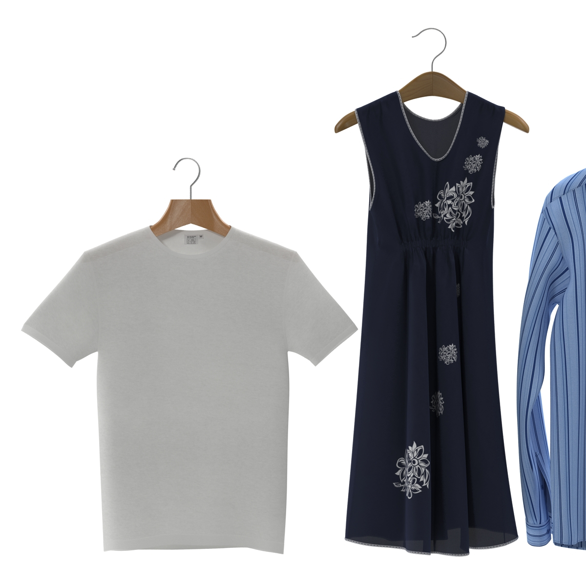 3d model clothes hangers shirt sweater