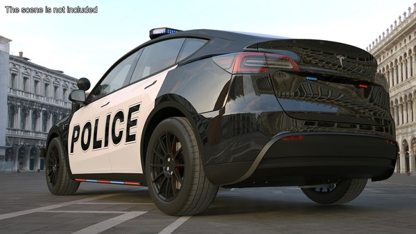 Polícia Tesla Model Y acende equipada para Maya Modelo 3D - TurboSquid ...