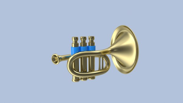 modelo 3d Trumpet Cartoon Style - TurboSquid 2101776