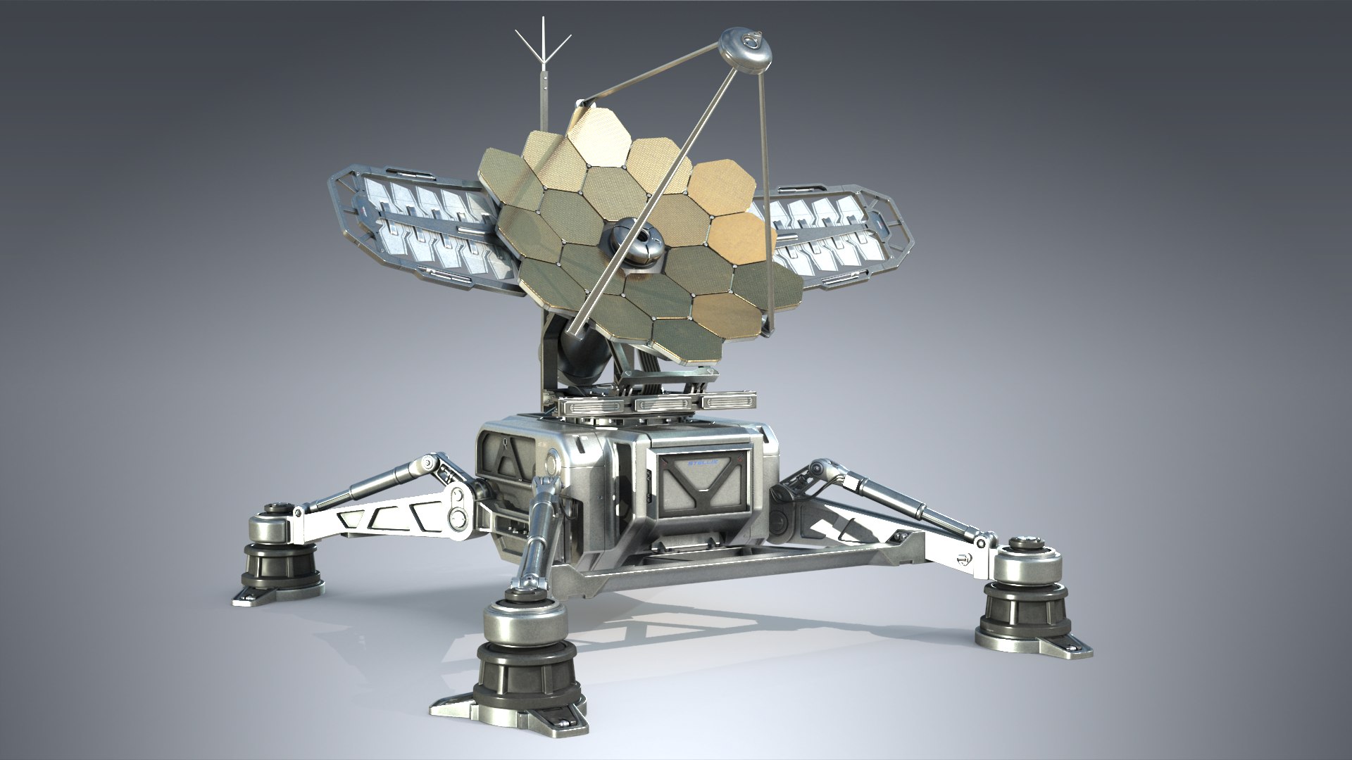 3D sci-fi antenna transmitter model - TurboSquid 1675976