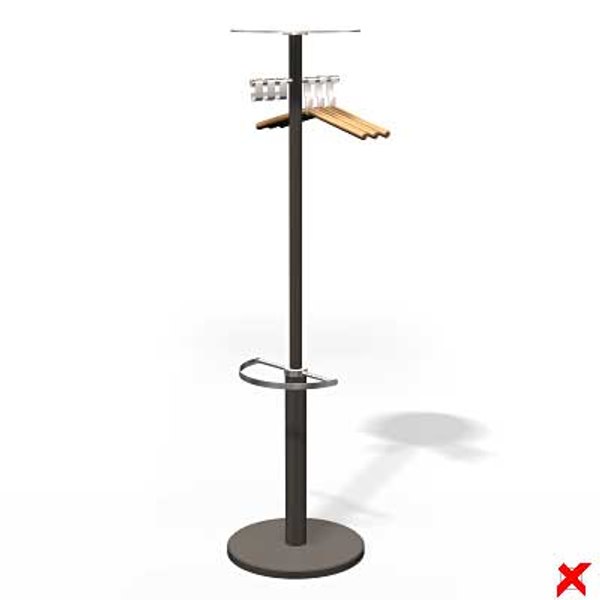 3d model coat rack