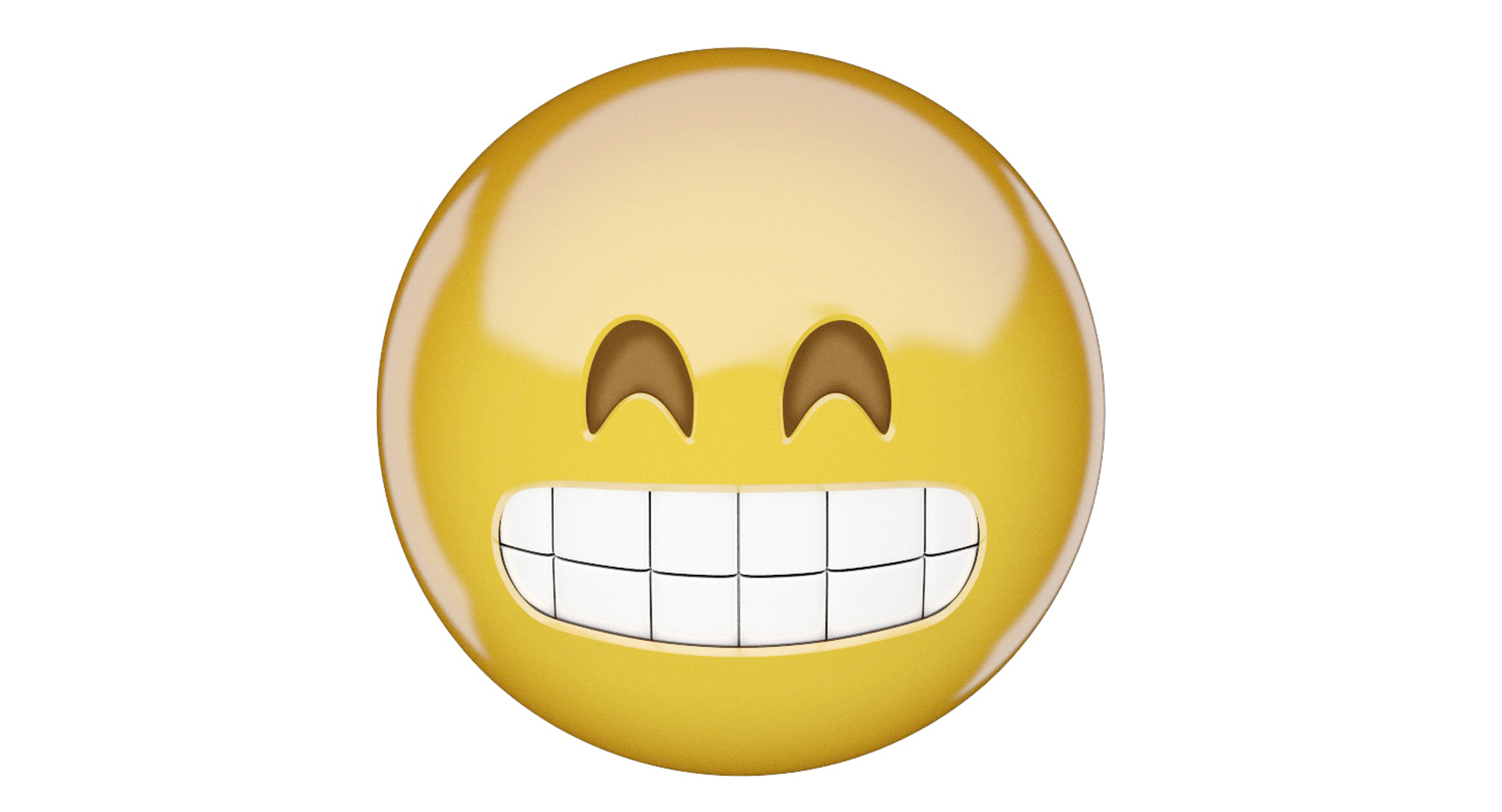 Emoji grin face model - TurboSquid 1404420
