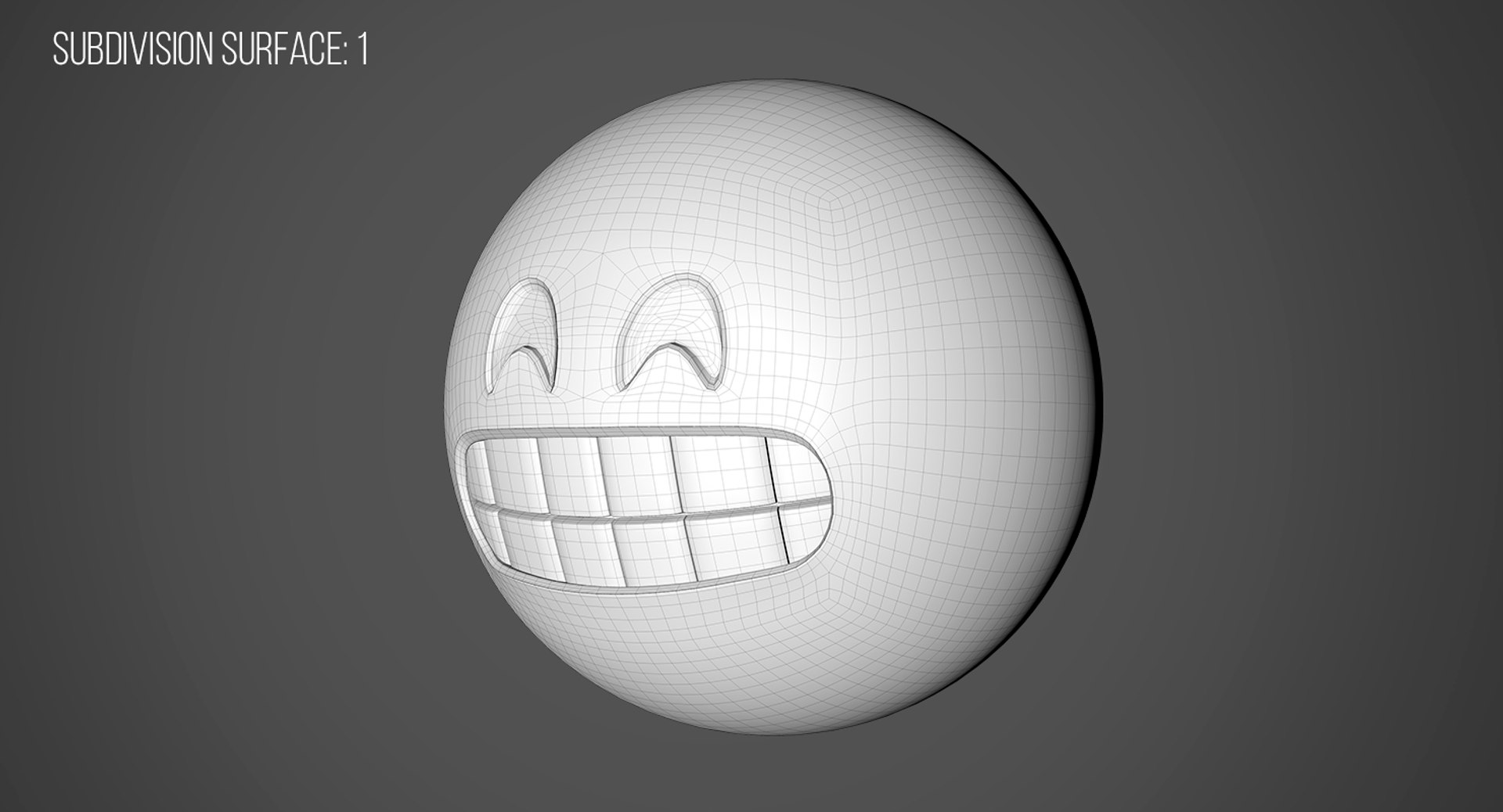 Emoji grin face model - TurboSquid 1404420