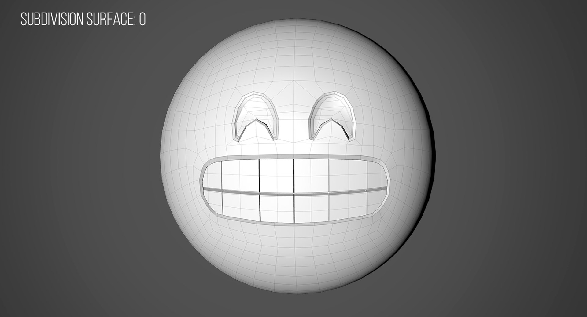 Emoji grin face model - TurboSquid 1404420