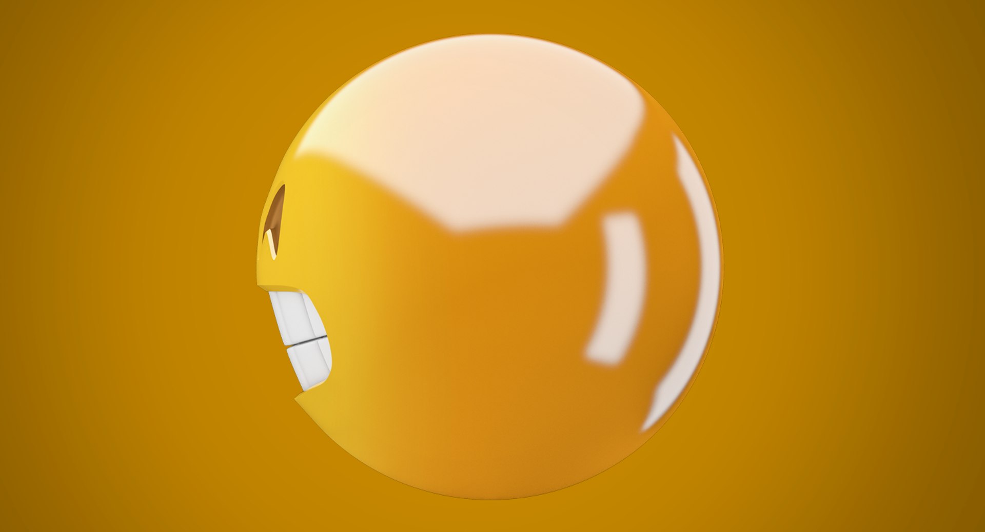 Emoji grin face model - TurboSquid 1404420
