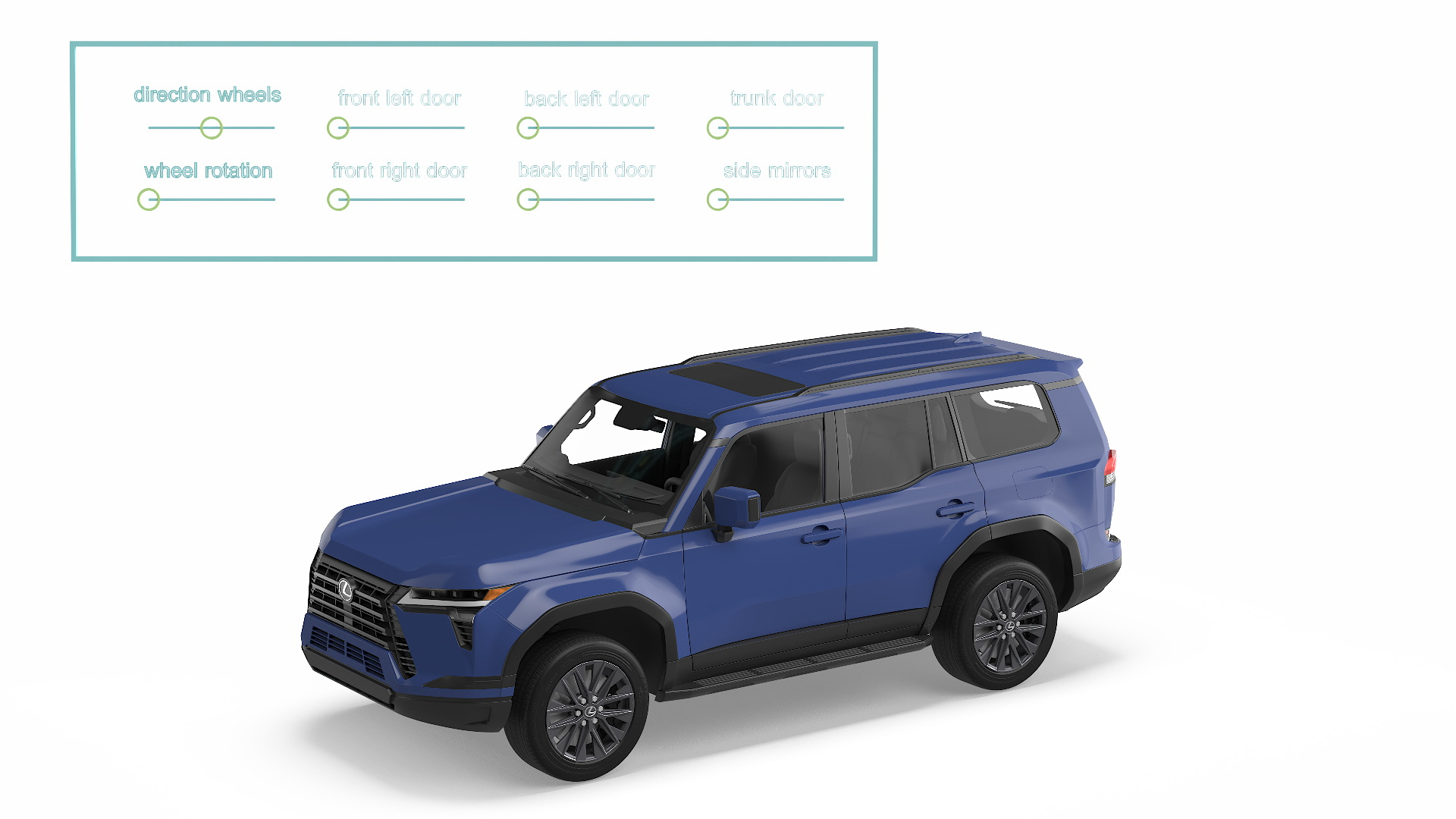 Lexus GX 550 SUV Nightfall Mica Blue Rigged 3D Model - TurboSquid 2327120