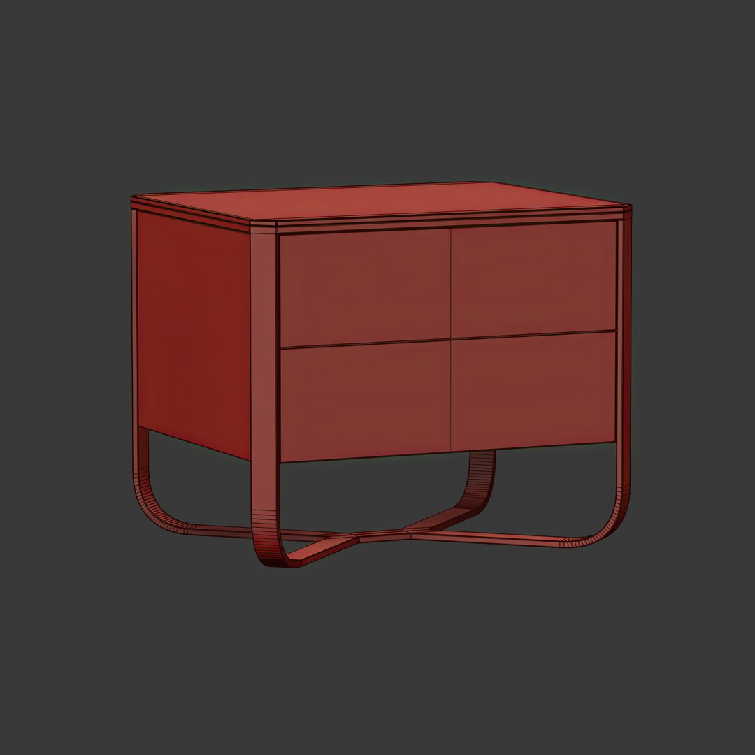 3D Bedside Table Soft Geometry Model - TurboSquid 2283444