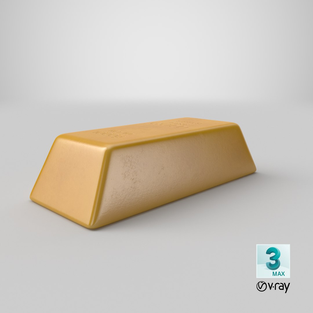 Realistic gold bar 3D model - TurboSquid 1556516