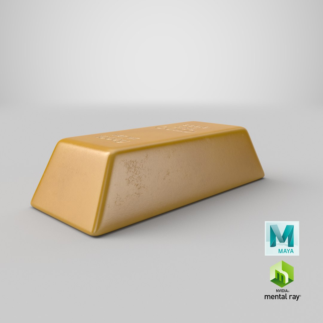 Realistic gold bar 3D model - TurboSquid 1556516
