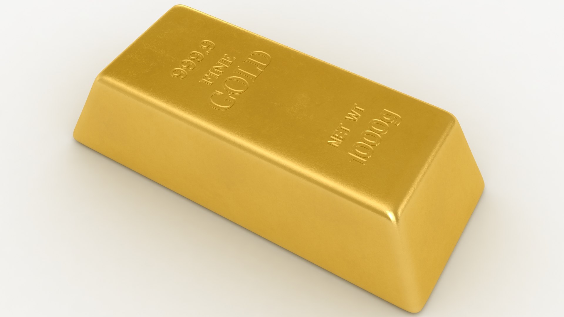 Realistic Gold Bar 3D Model - TurboSquid 1556516