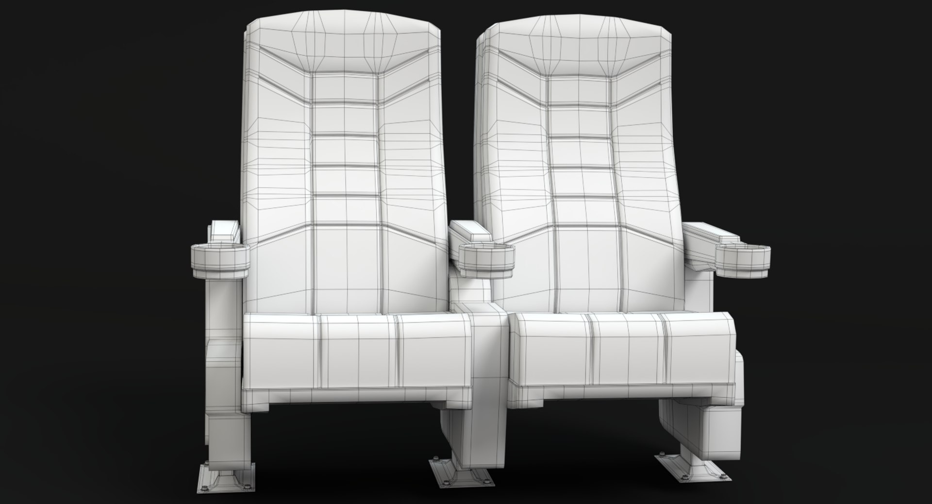 Theater seats 3D model - TurboSquid 1196161