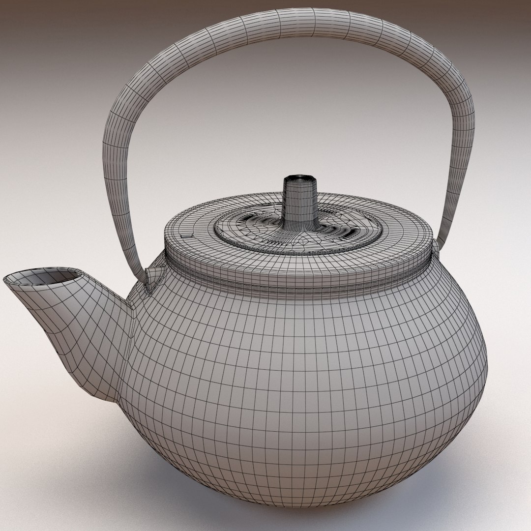 Realistic Teapot 3d Model