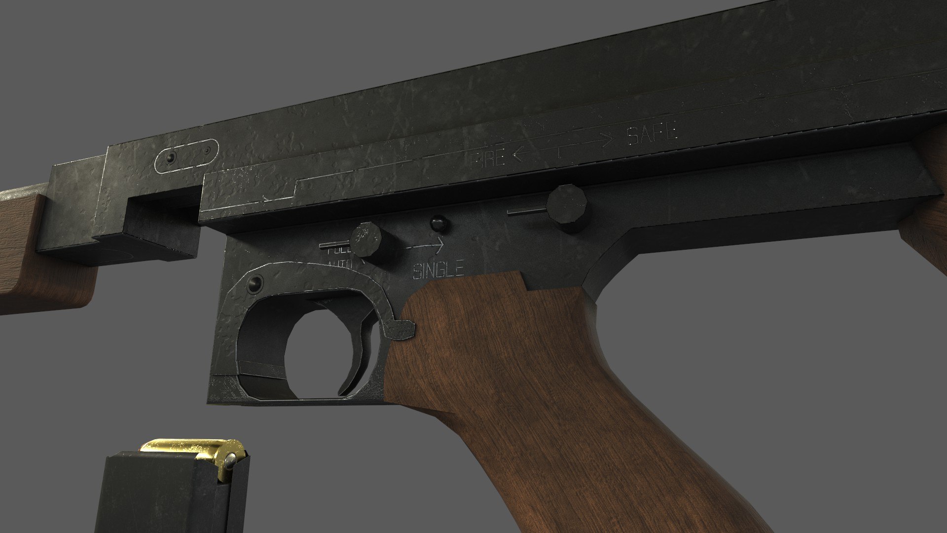 Thompson Sub Machine 3d Model