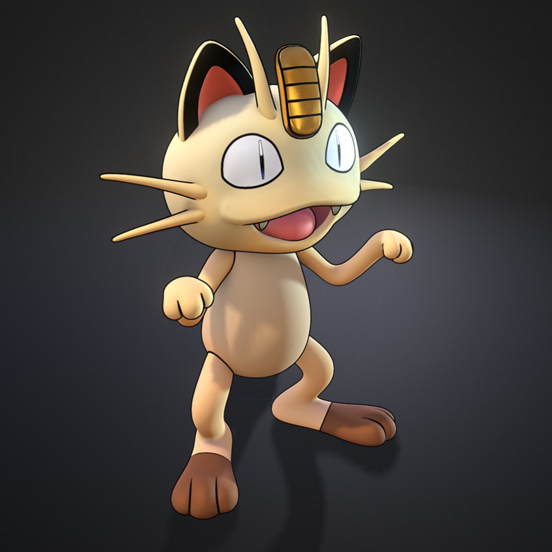 Meowth Pokemon Obj