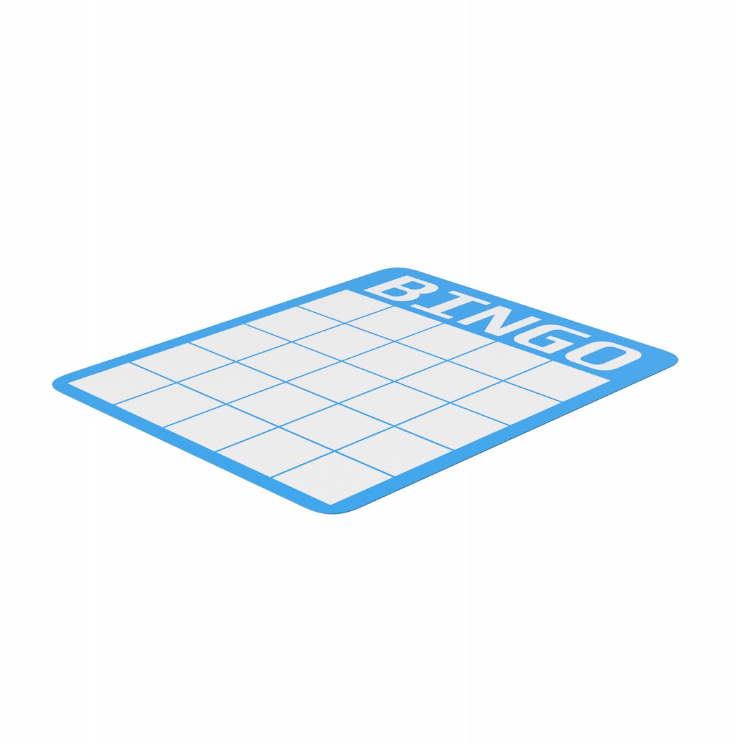 3D Blue Bingo Card - TurboSquid 2324101