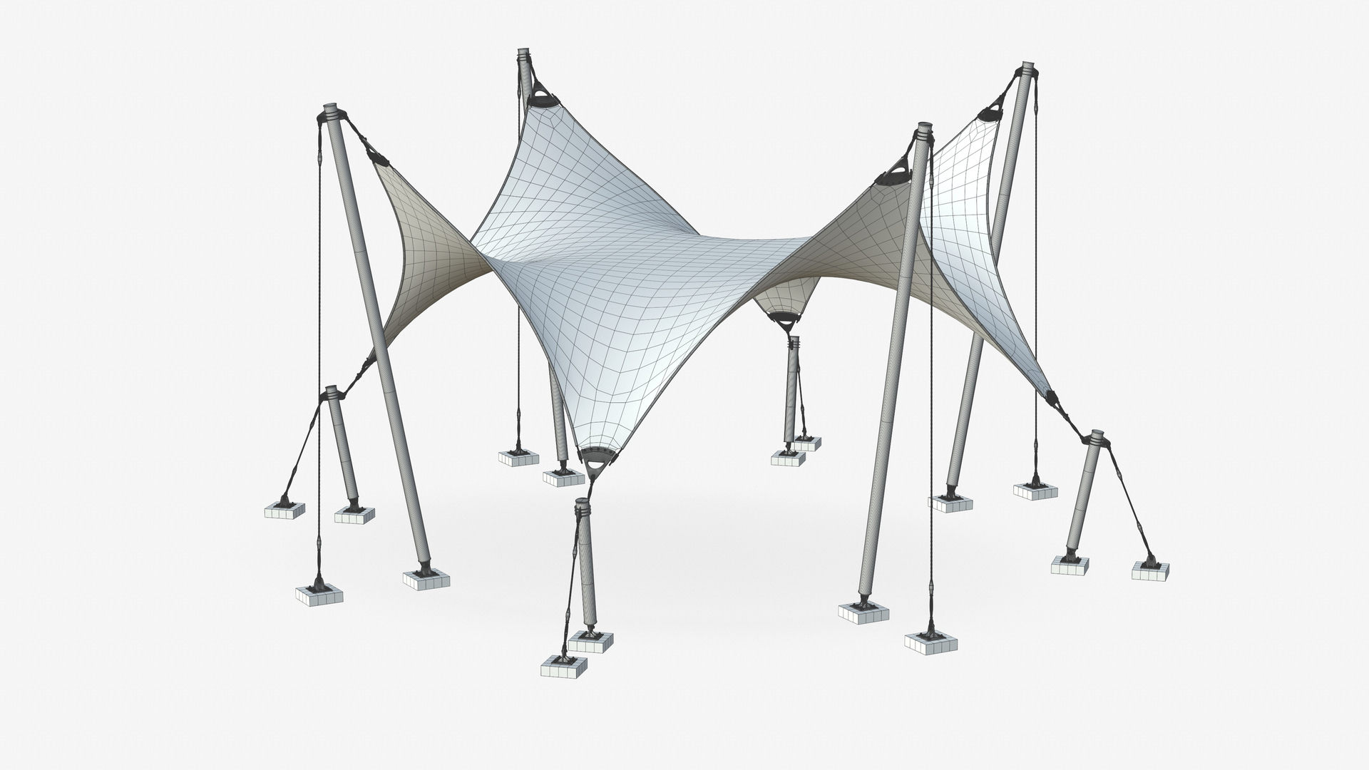 3D Tensile Structures System model - TurboSquid 1894253