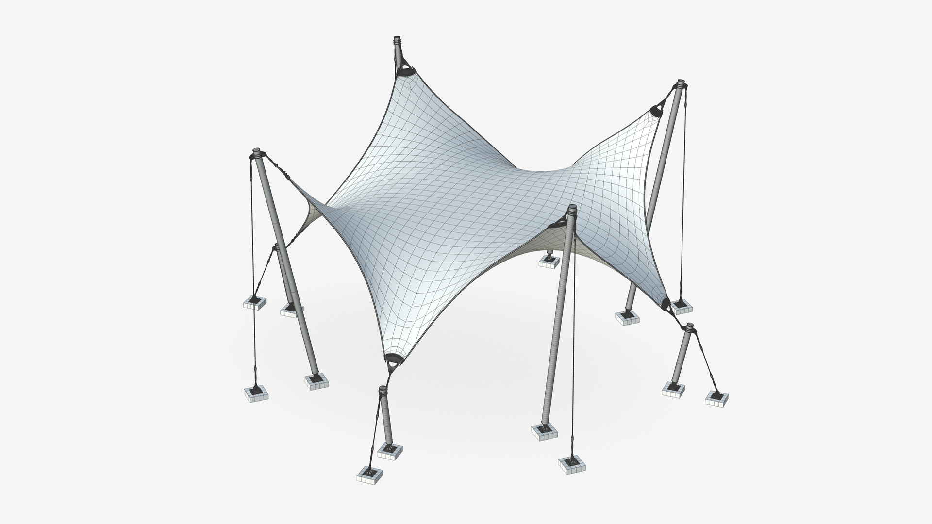 3D Tensile Structures System model - TurboSquid 1894253